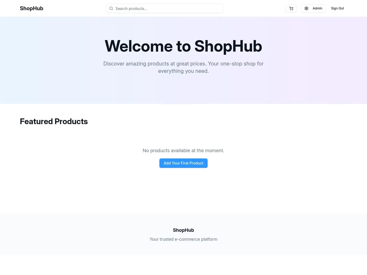E-Commerce Web App with Admin Dashboard