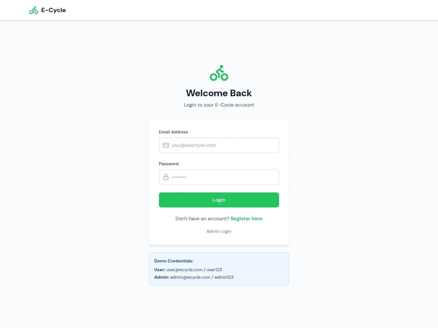 E-Cycle Rental System – Smart Campus E-Bike Sharing Platform