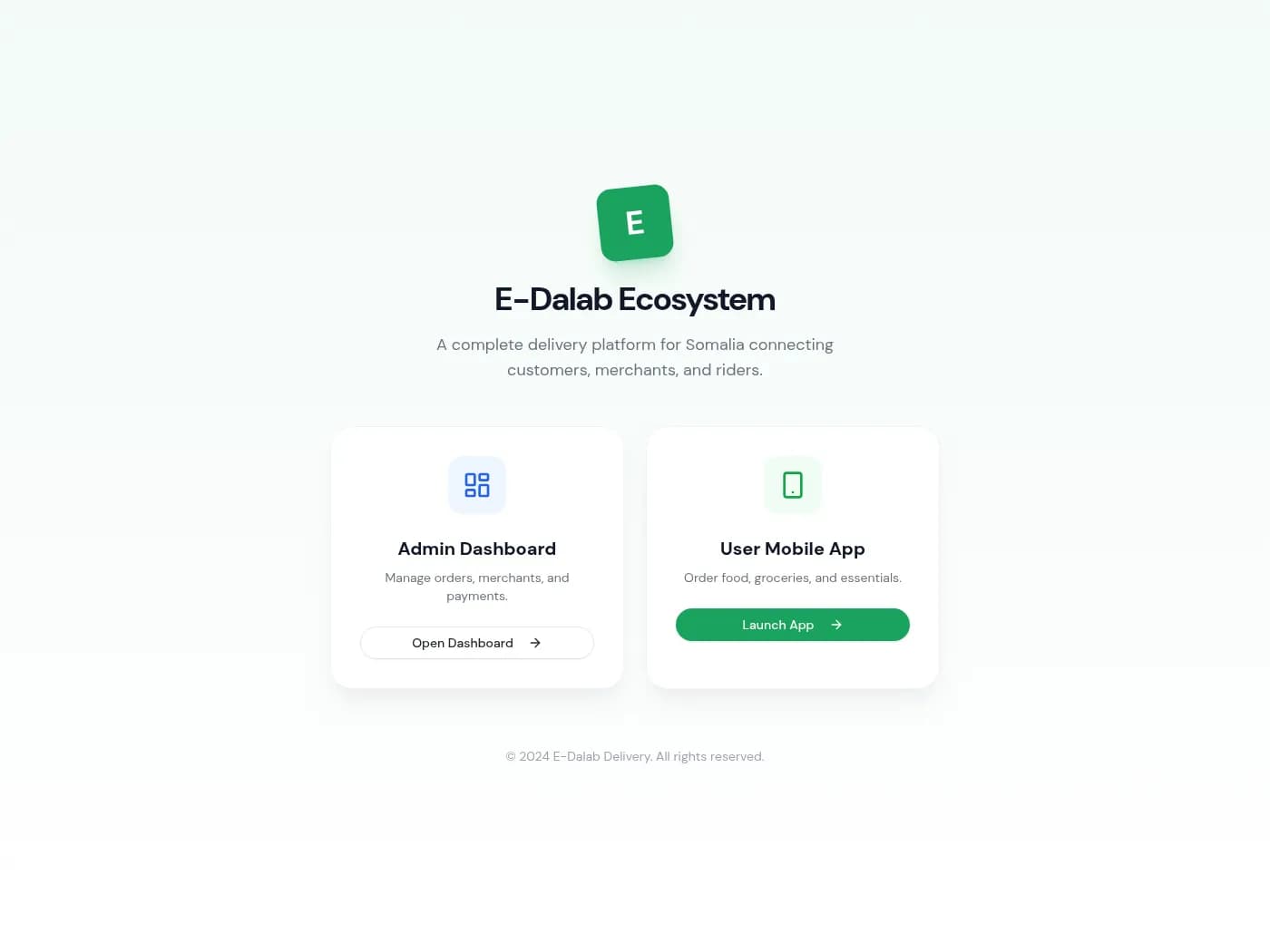 E-Dalab Delivery Ecosystem