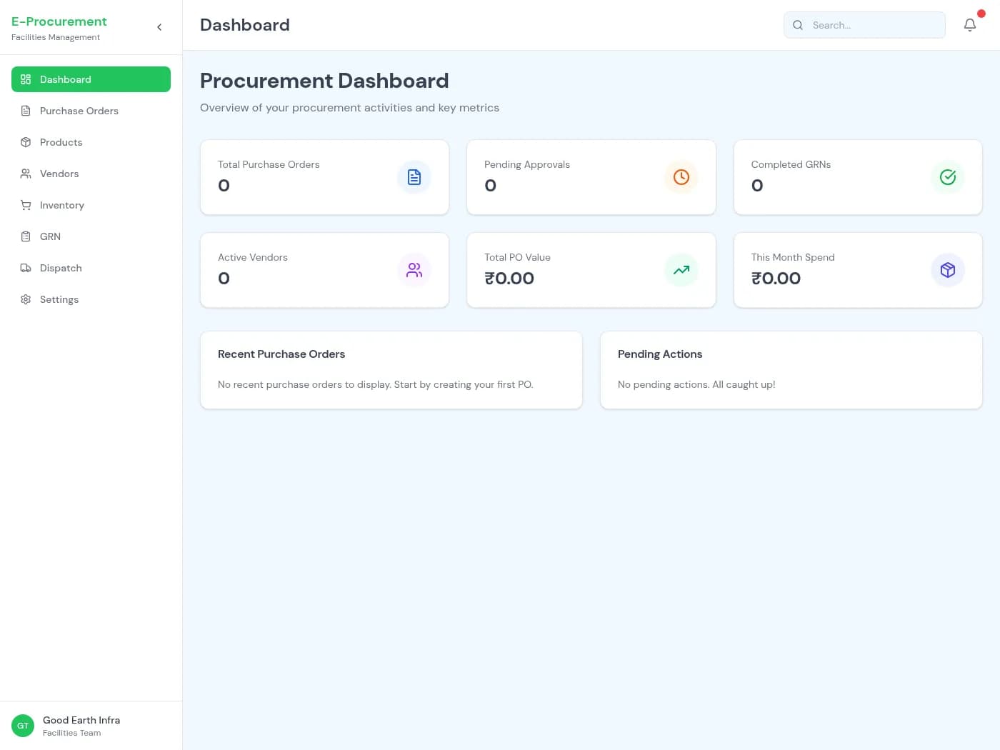 E-Procurement Platform for Facilities Management