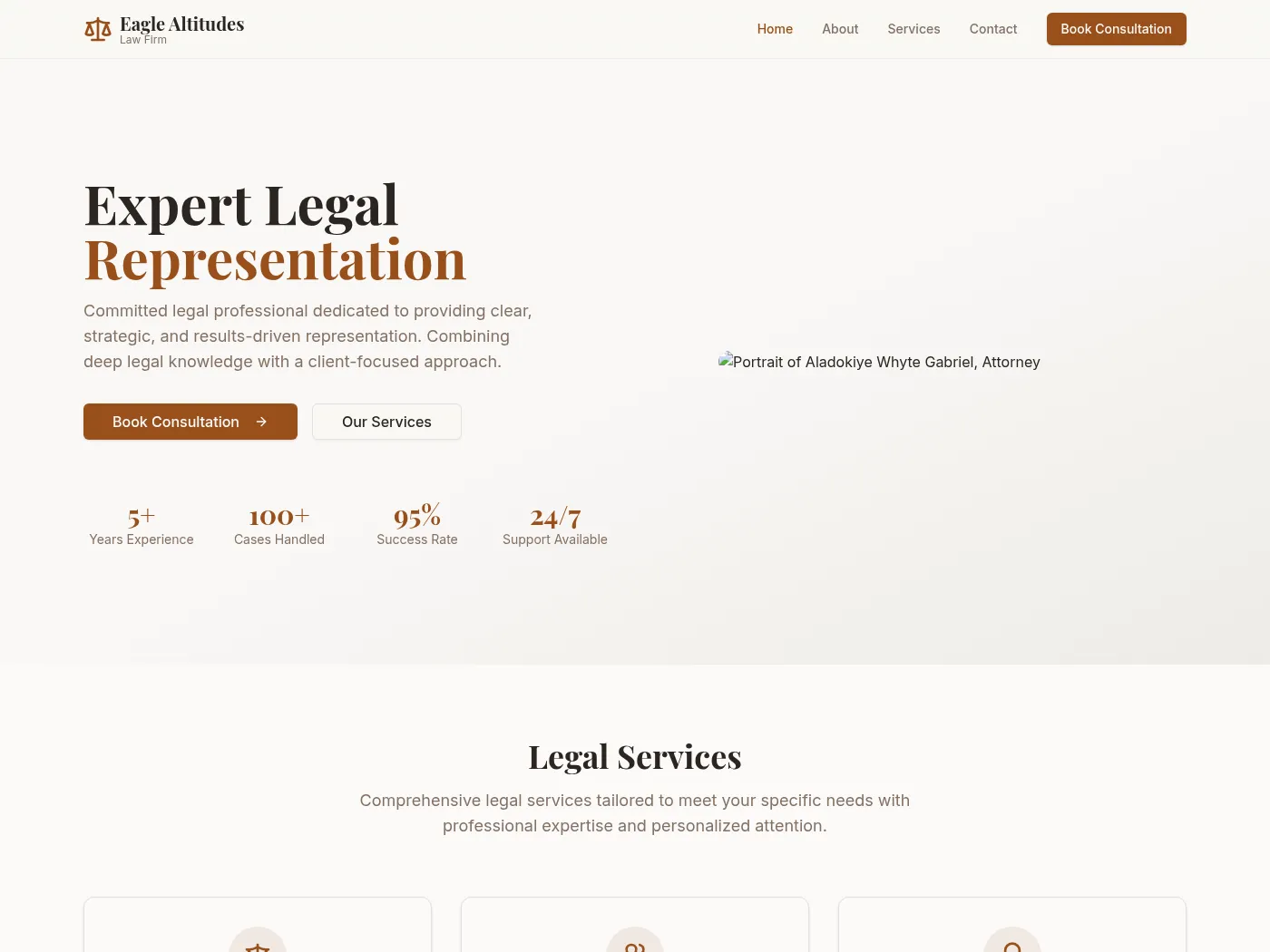 Eagle Altitudes Law Firm Web Application
