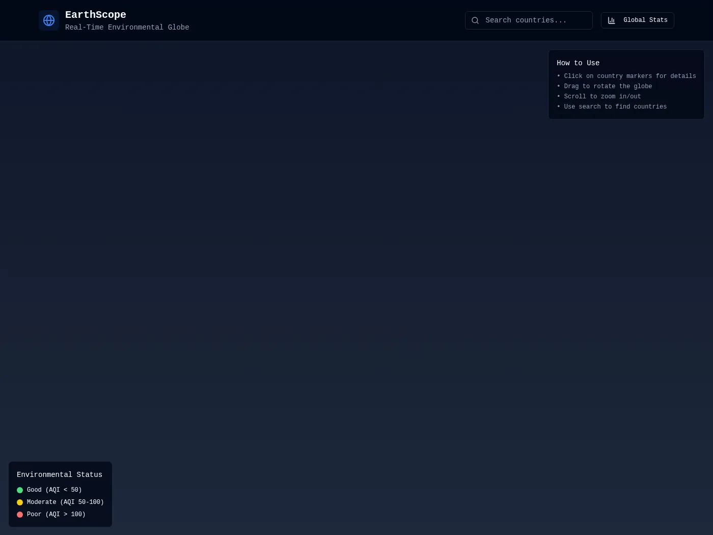EarthScope: Real-Time 3D Environmental Globe & Insights Platform