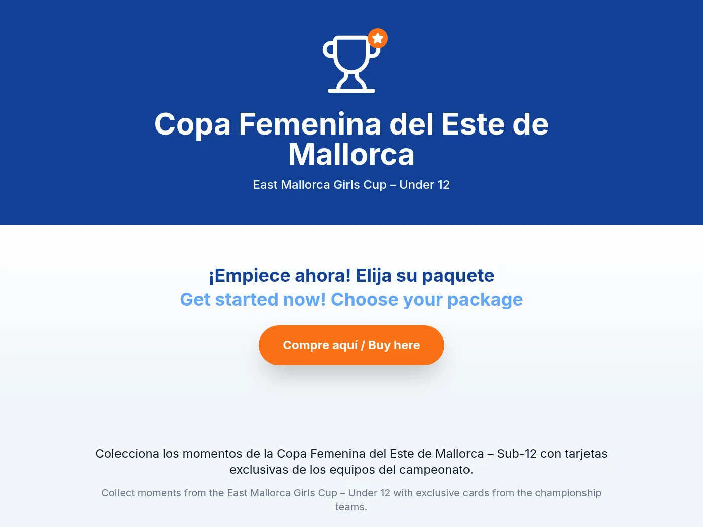 East Mallorca Girls Cup Championship Landing Page