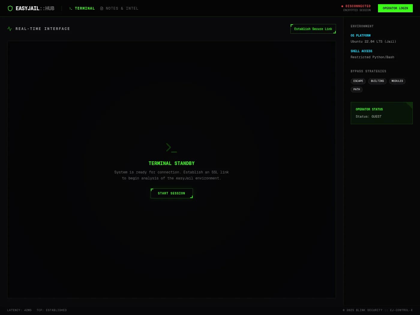 EasyJail Challenge Dashboard