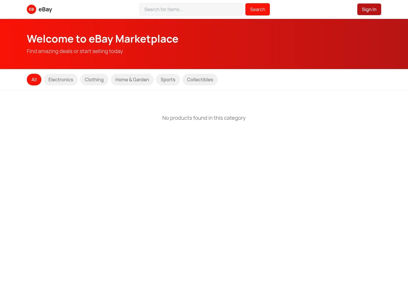 eBay Marketplace Clone