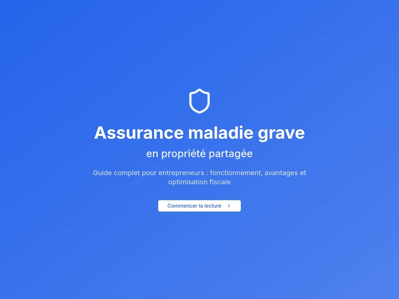 Ebook : Assurance maladie grave en propriété partagée