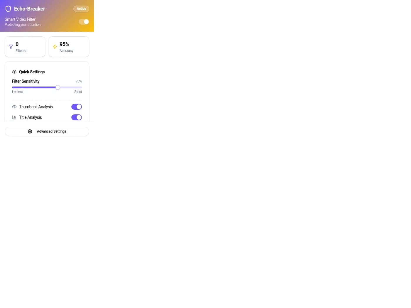 Echo-Breaker: Smart Video Content Filter Extension