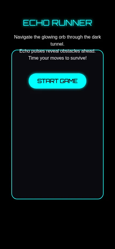 Echo Runner: The Pulsing Tunnel Challenge