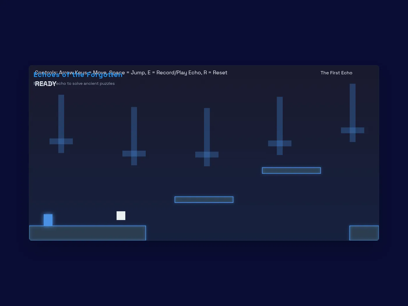 Echoes of the Forgotten: Echo Mechanic 2D Puzzle Platformer Prototype