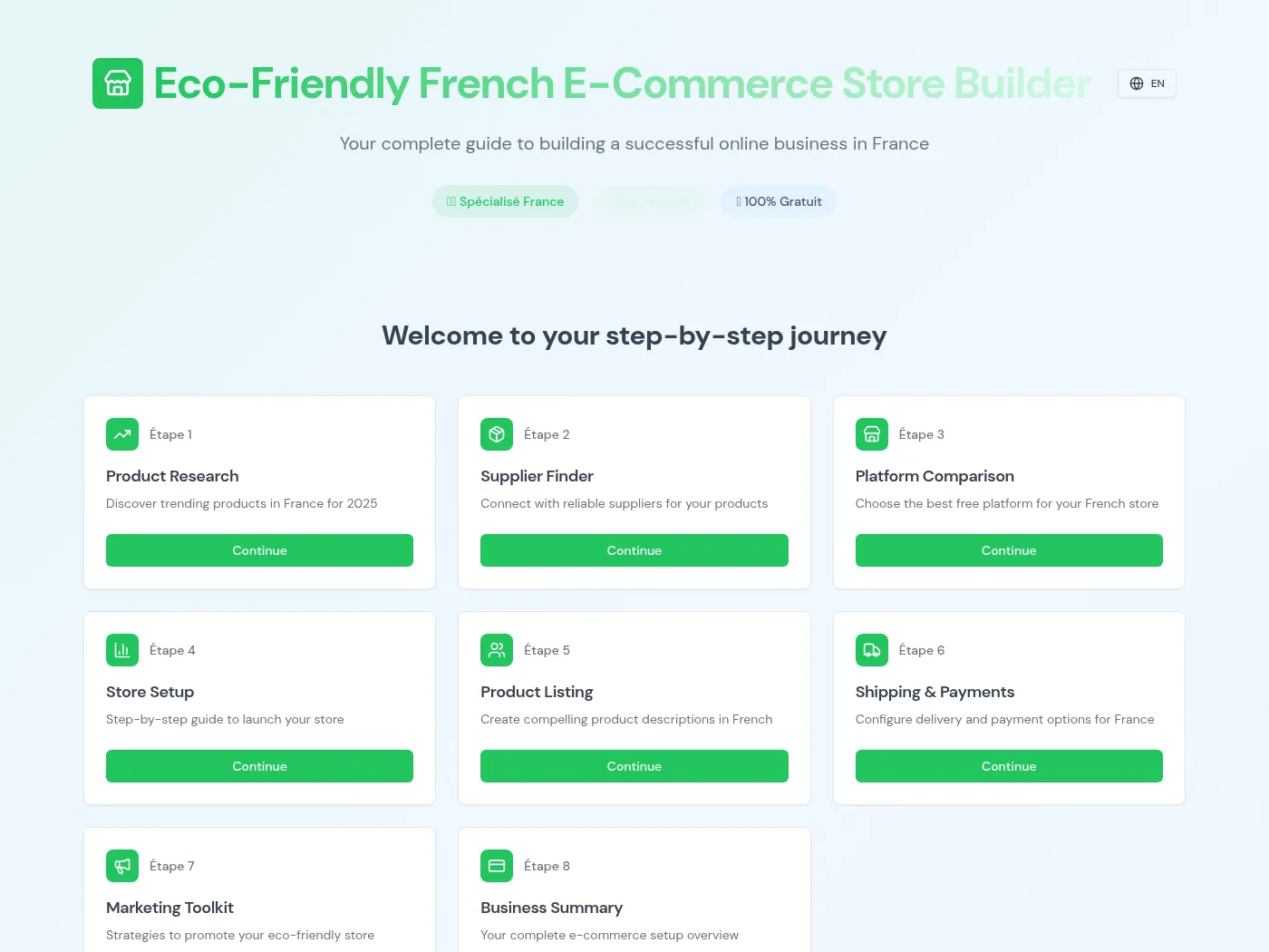 Eco-Friendly French E-Commerce Store Builder Guide