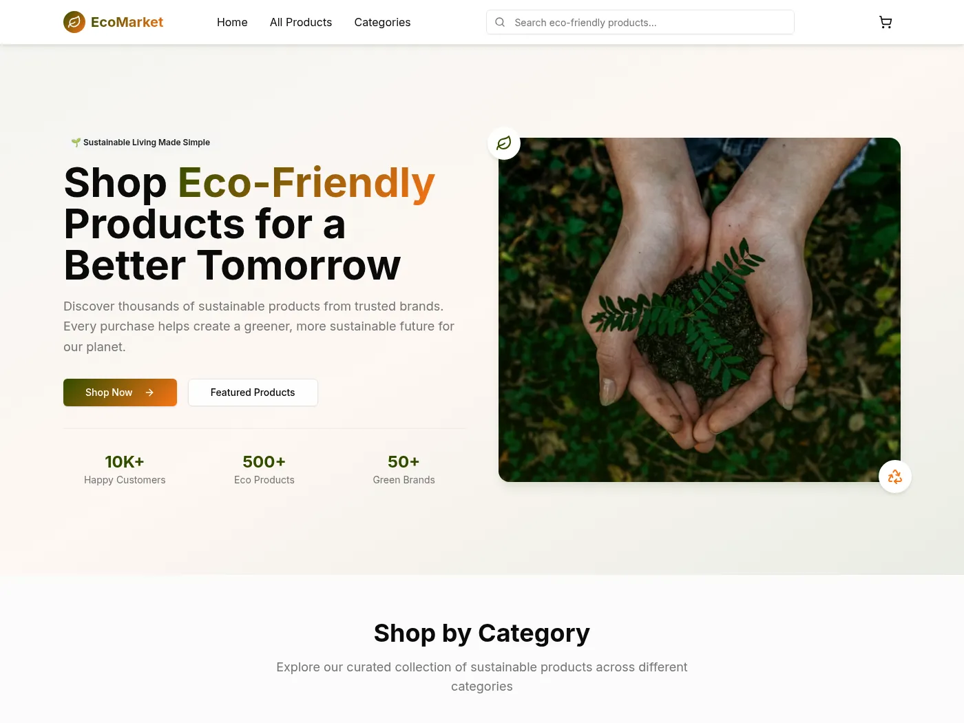 Eco-Friendly Marketplace Web App