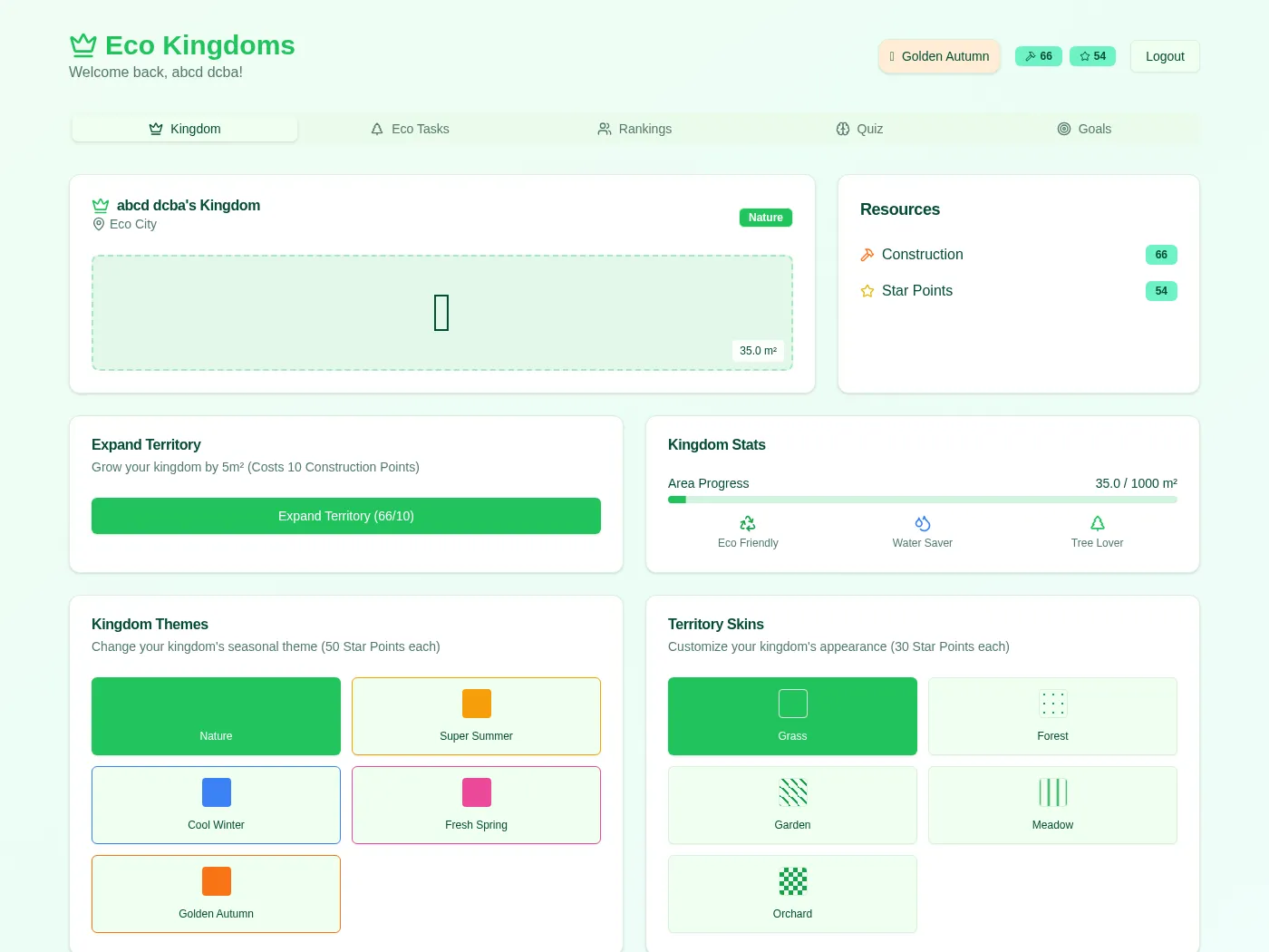 Eco Kingdoms: Compete to Conquer Your Region by Doing Good