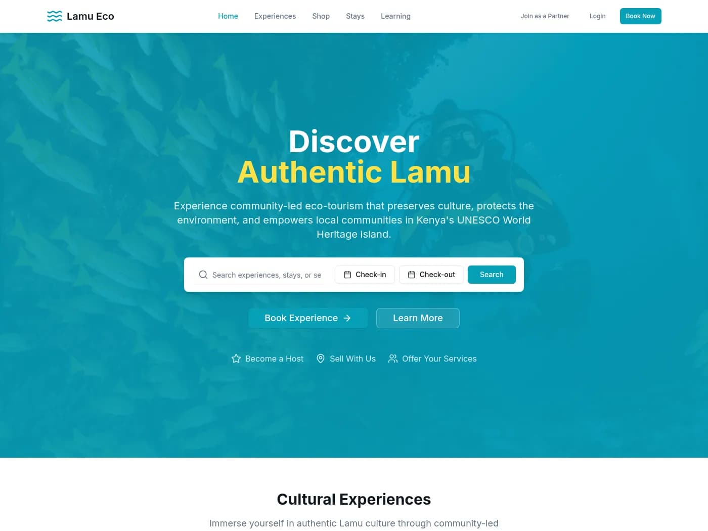 Eco Lamu Experience Booking Portal