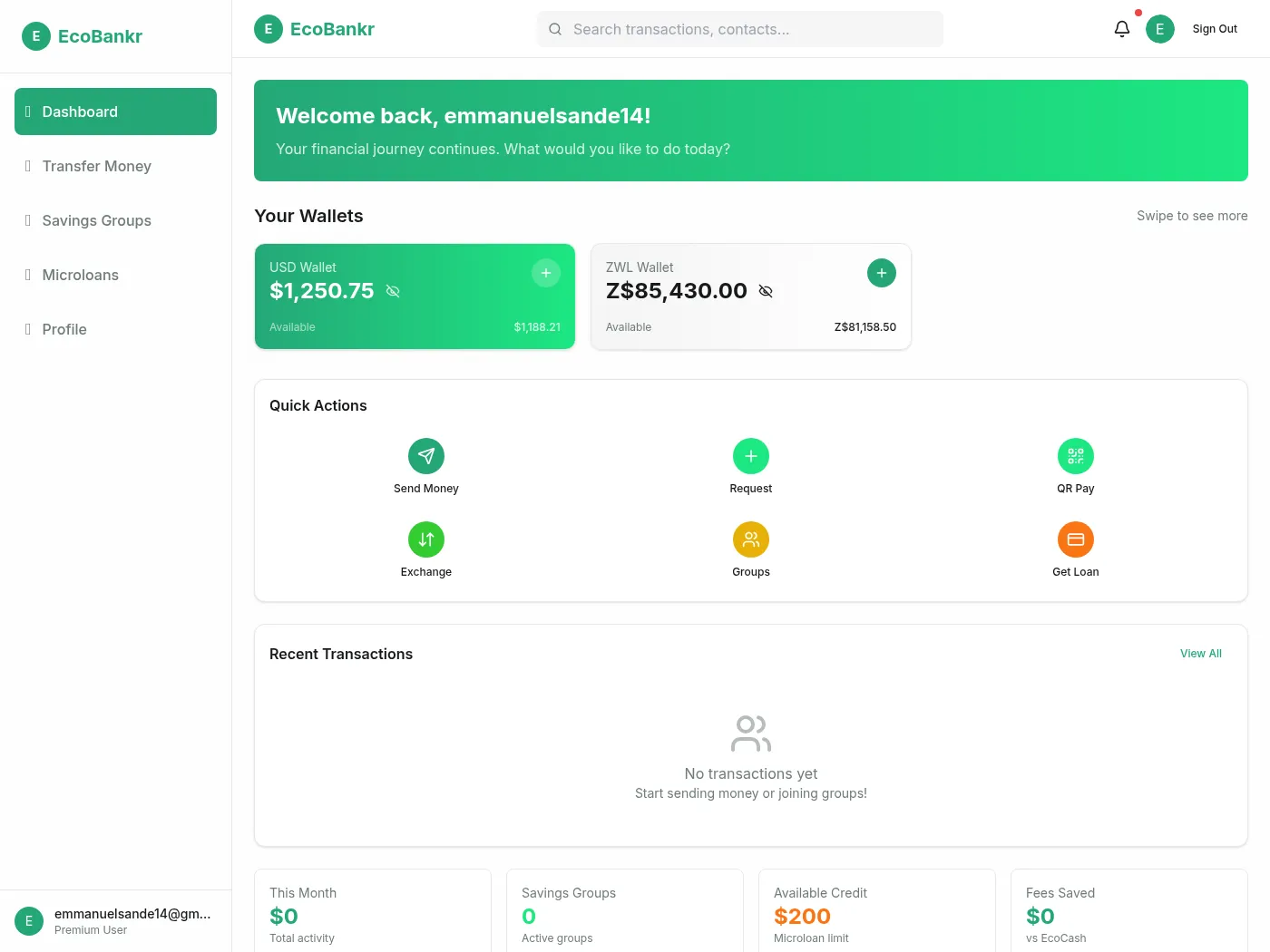 EcoBankr: Next-Gen Mobile Payments and Micro-Banking for Zimbabwe
