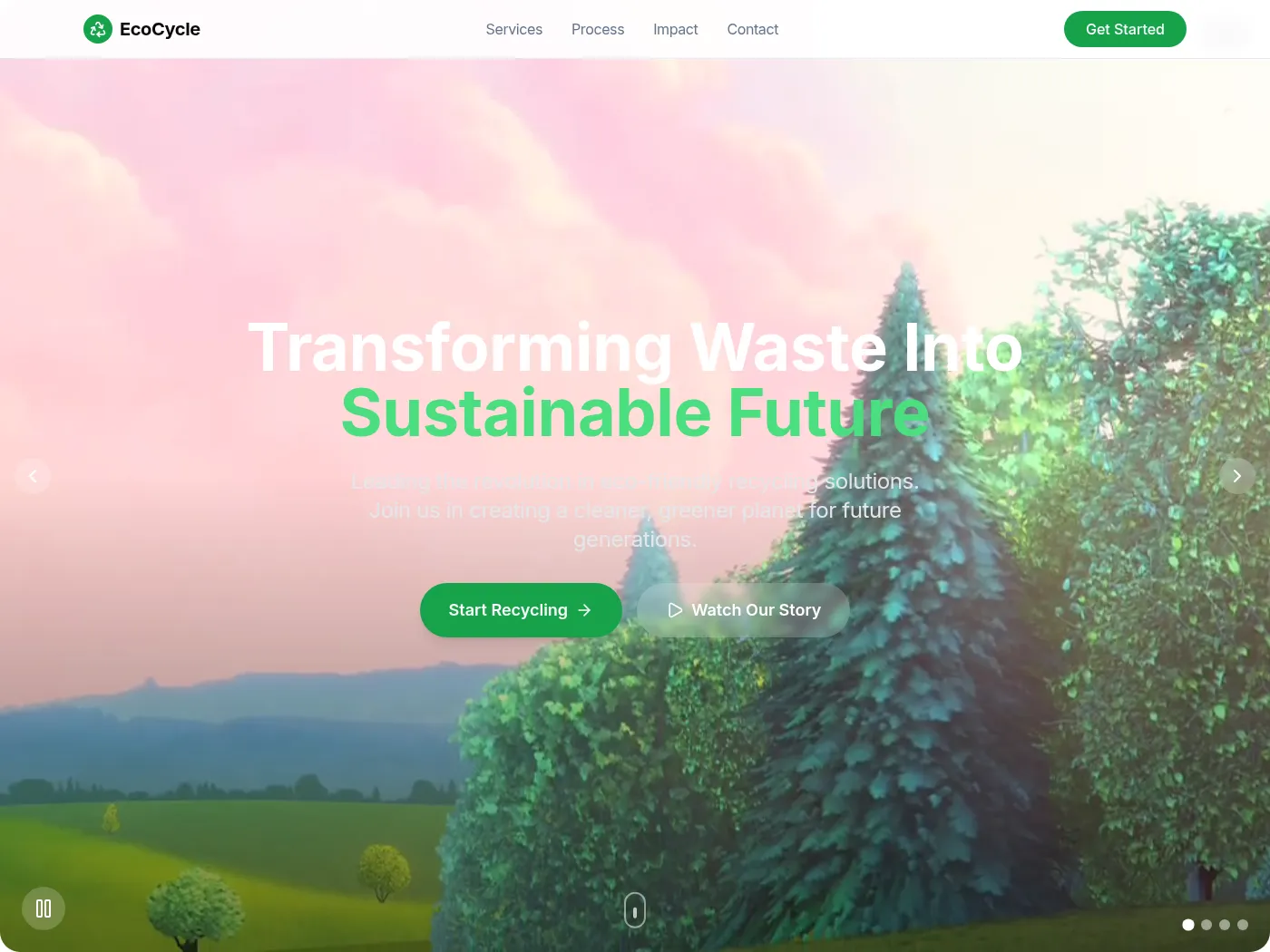 EcoCycle Animated Landing Page