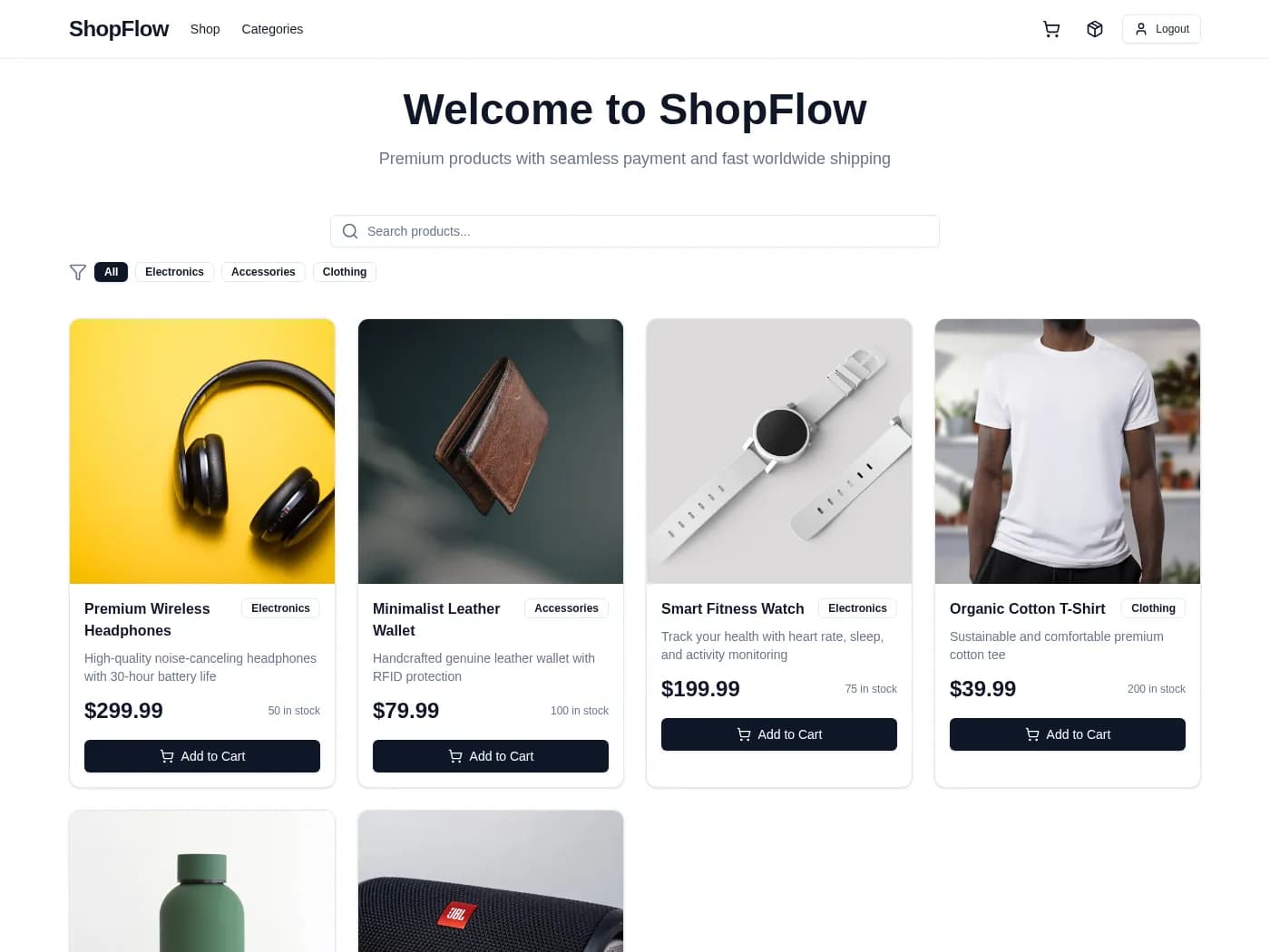 E-commerce Platform with Integrated Payments and Logistics