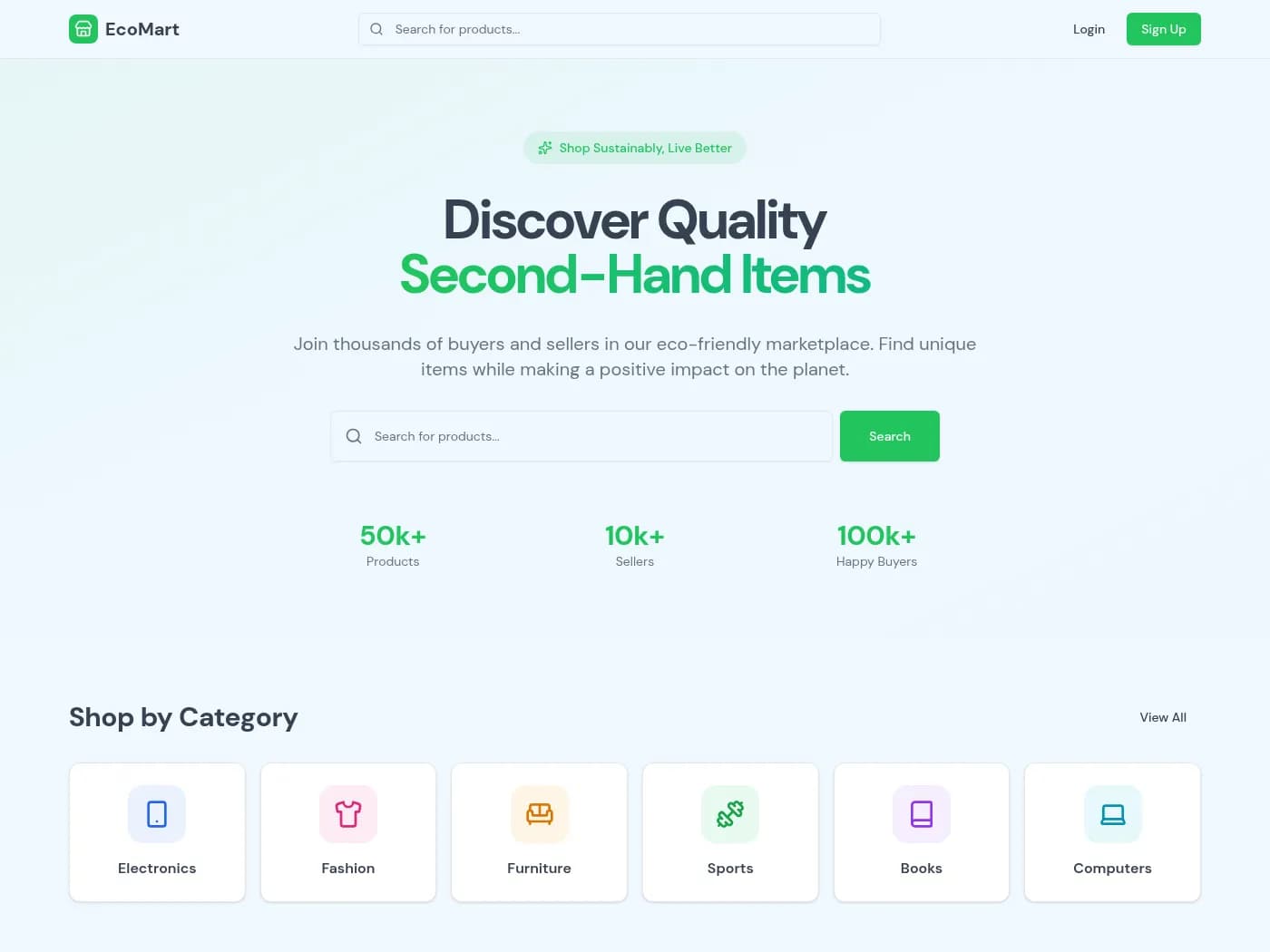 EcoMart - Modern Marketplace for Second-Hand Goods