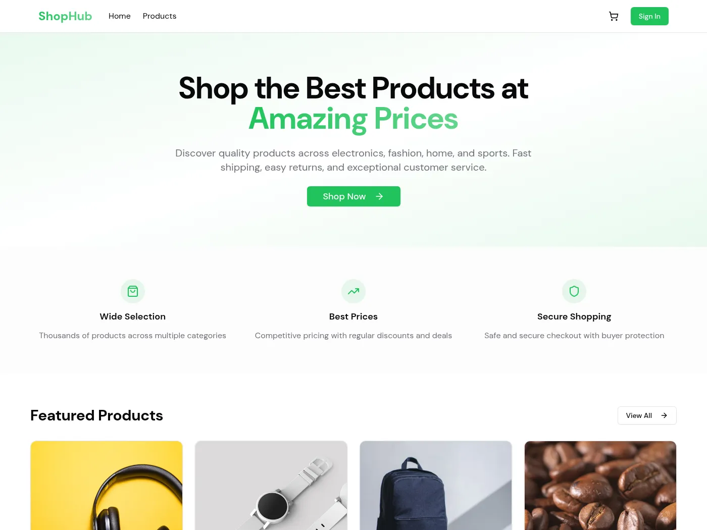 Ecommerce Storefront Web App