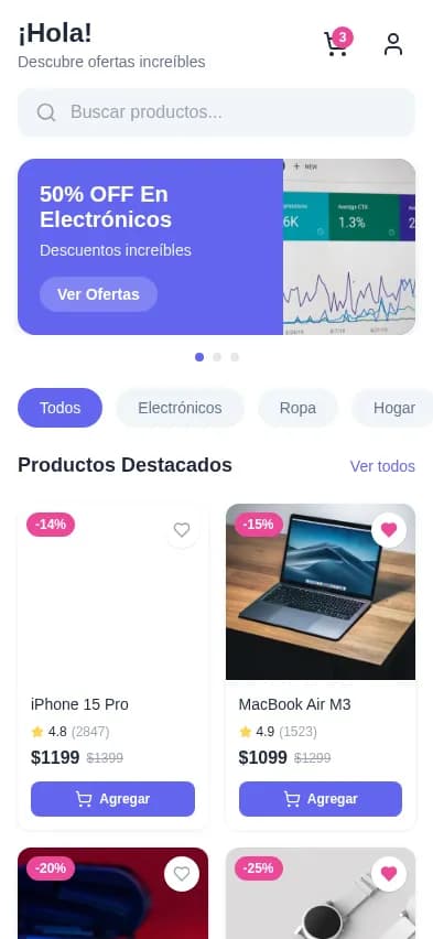 Ecommerce Home Promotions App