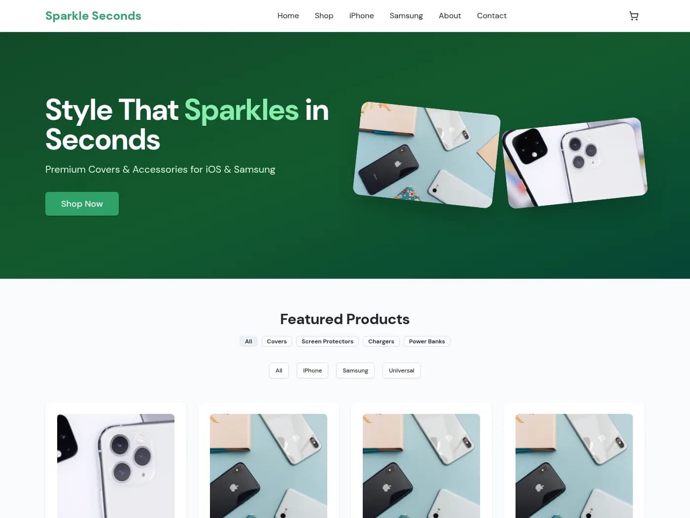 Modern Ecommerce Landing Page Redesign