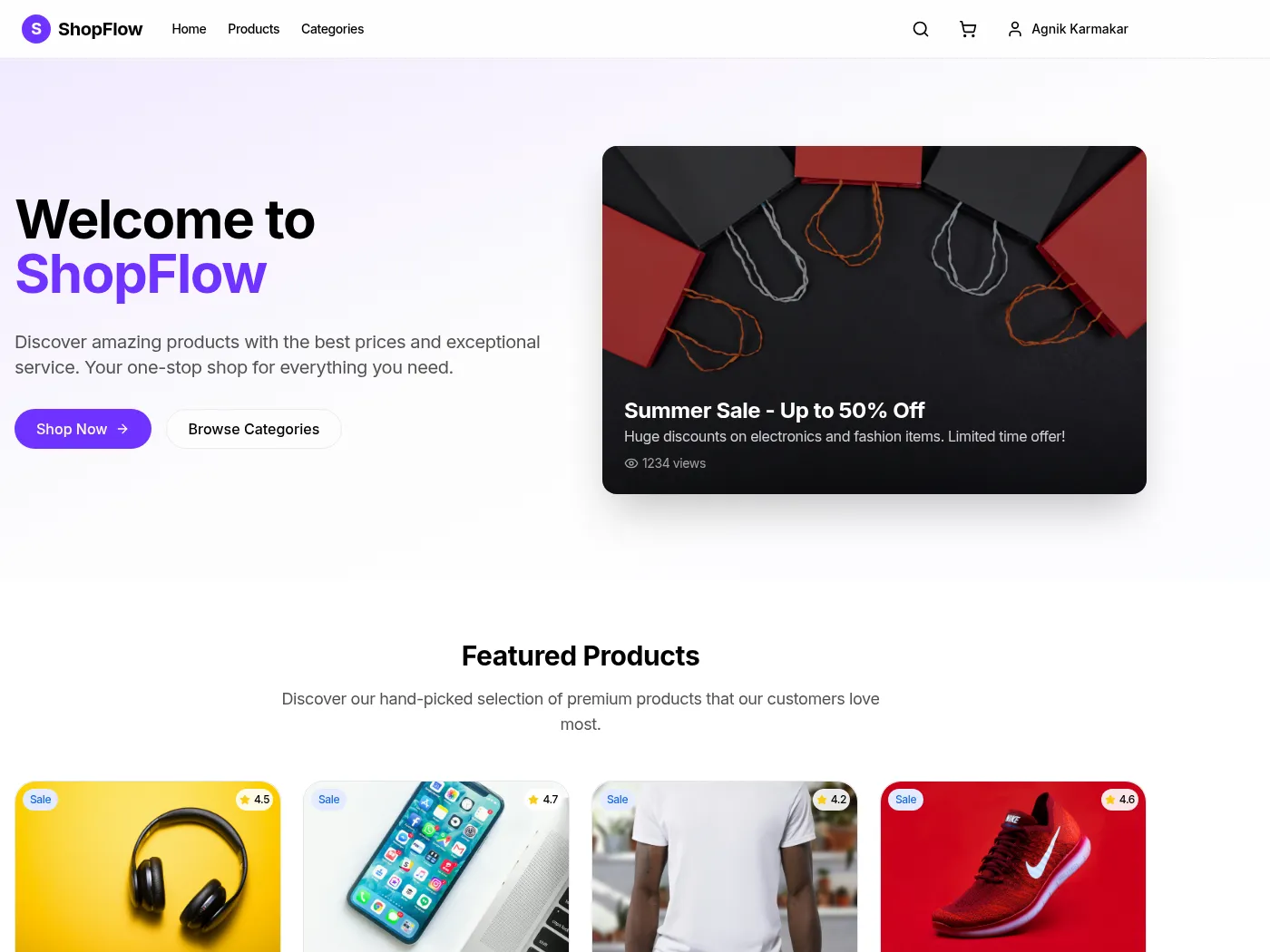 All-in-One E-Commerce Platform with Advertising & Management Dashboard