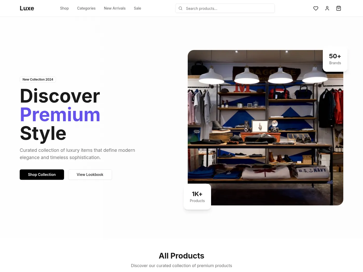 Tailwind-Powered E-Commerce Web Store