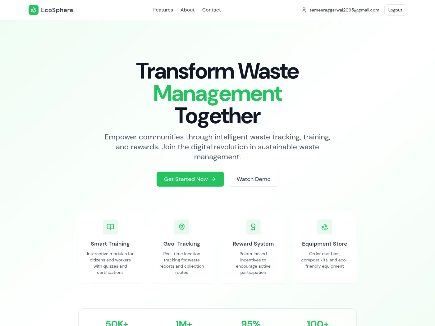 EcoSphere: Digital Waste Management & Engagement Platform