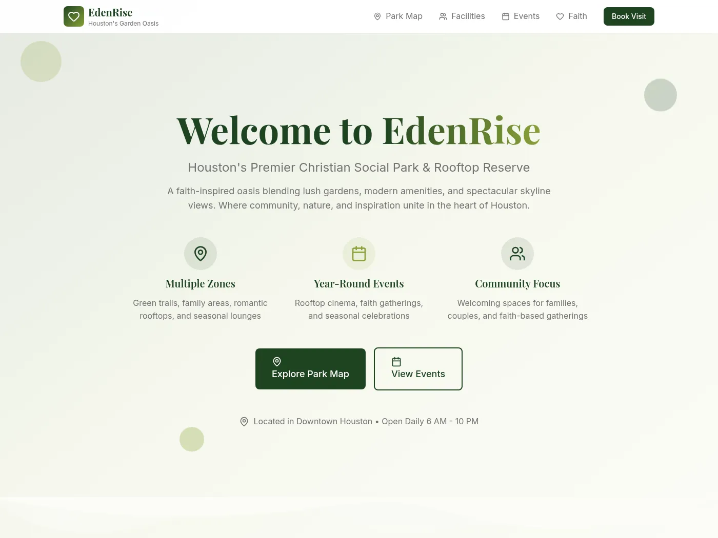 EdenRise: A Futuristic Christian Social Park & Rooftop Reserve