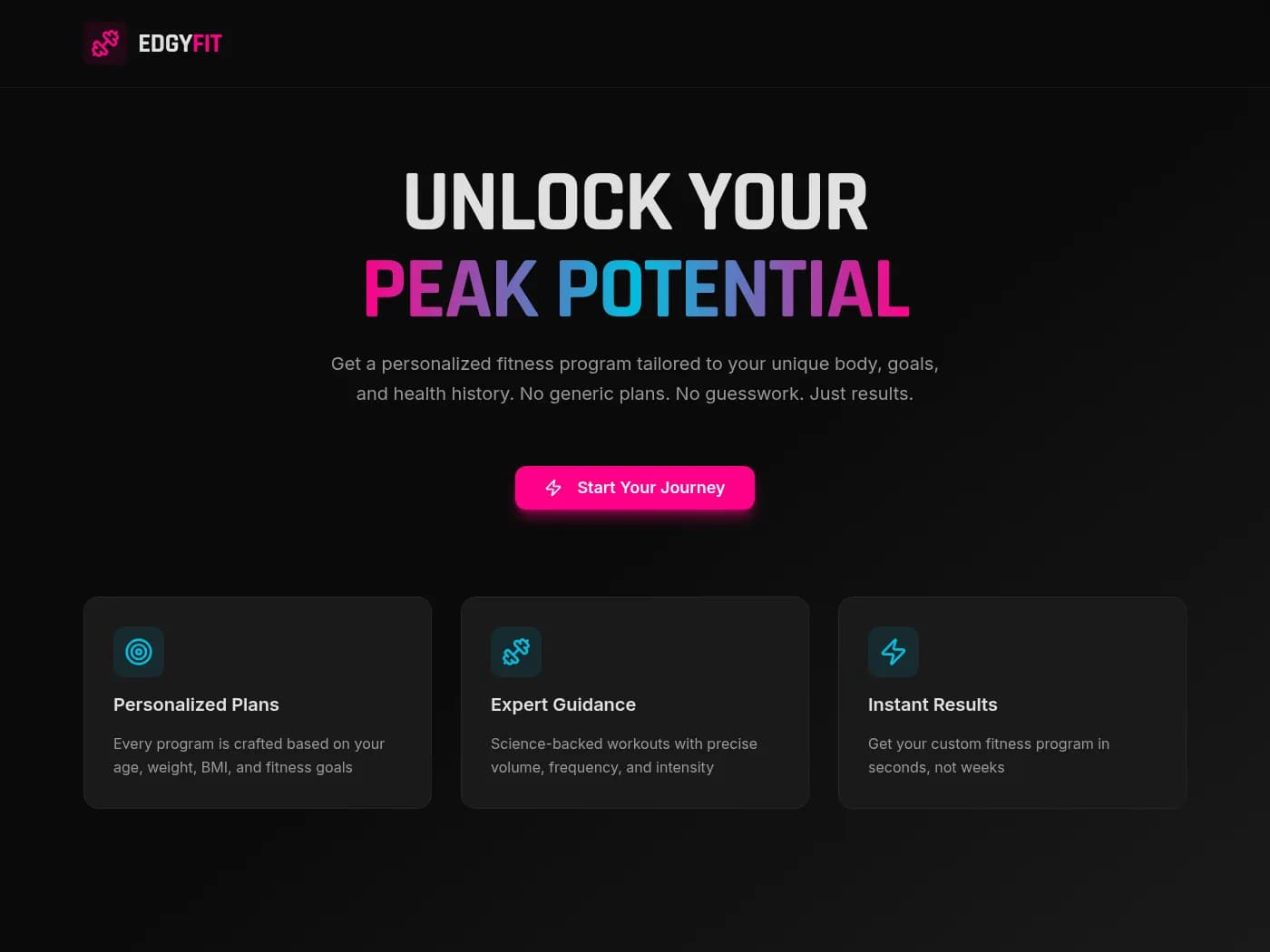 EdgyFit: Personalized Fitness Program Generator