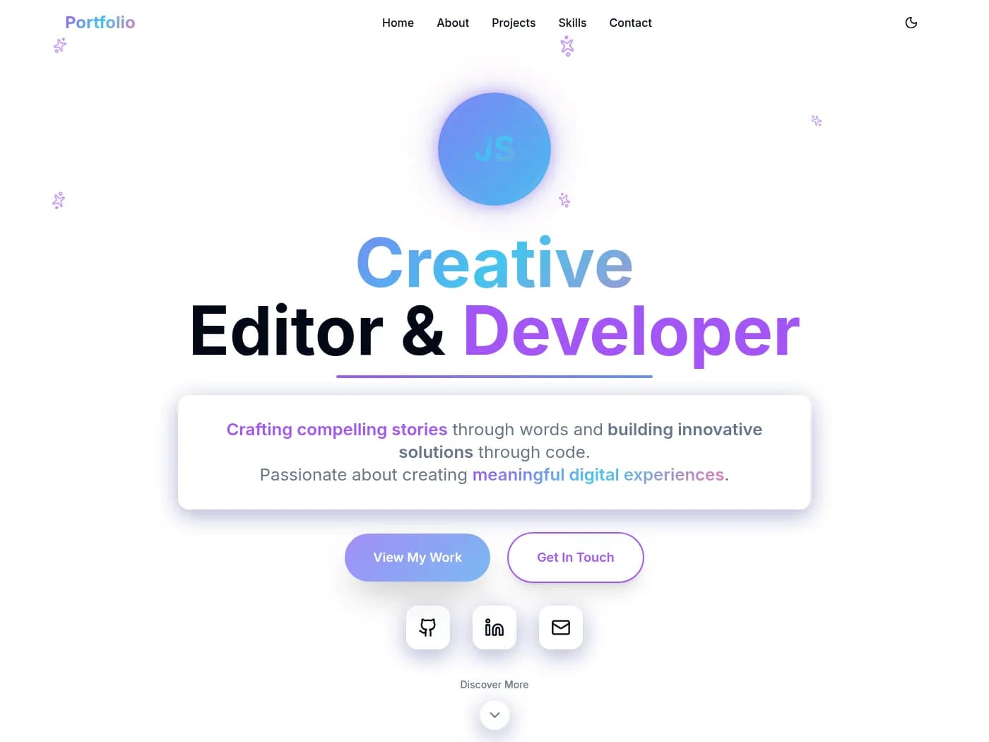 Editor & Software Portfolio Website