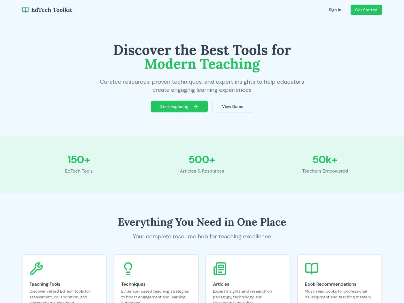 EdTech Toolkit SaaS Platform