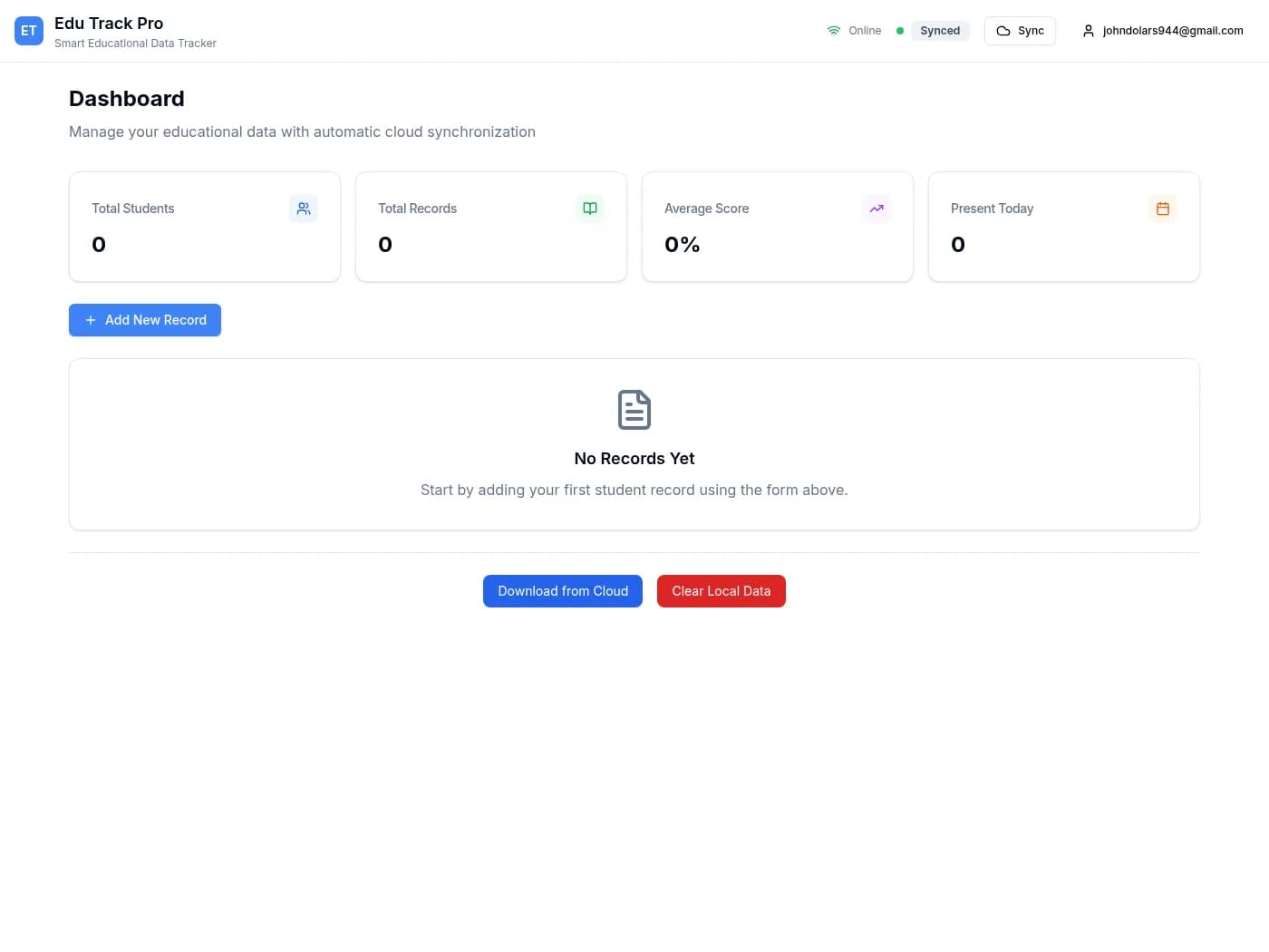 Edu Track Pro - Smart Educational Data Tracker