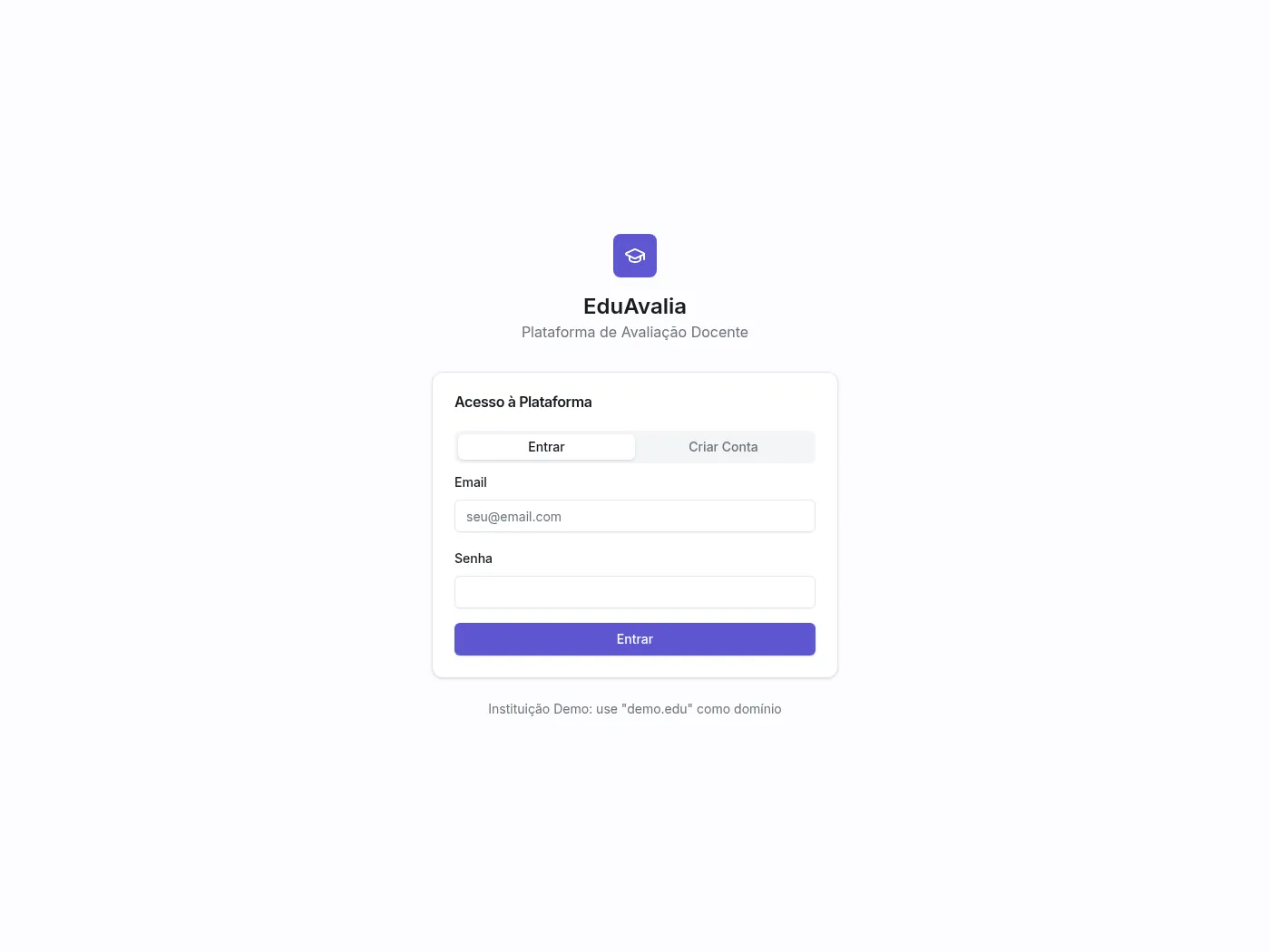 EduAvalia: Plataforma Web Minimalista para Avaliação Docente Multitenancy