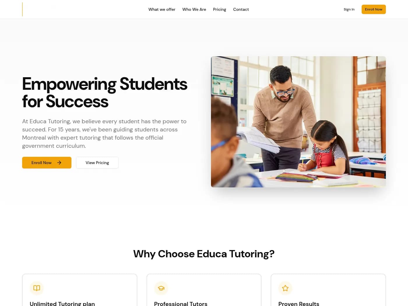 Educa Tutoring Portal