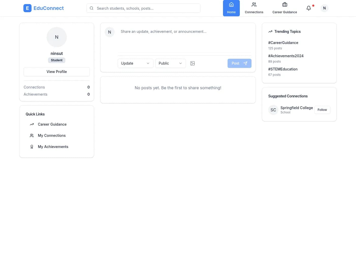 EduConnect: The Social Career Network for Students, Parents, and Schools
