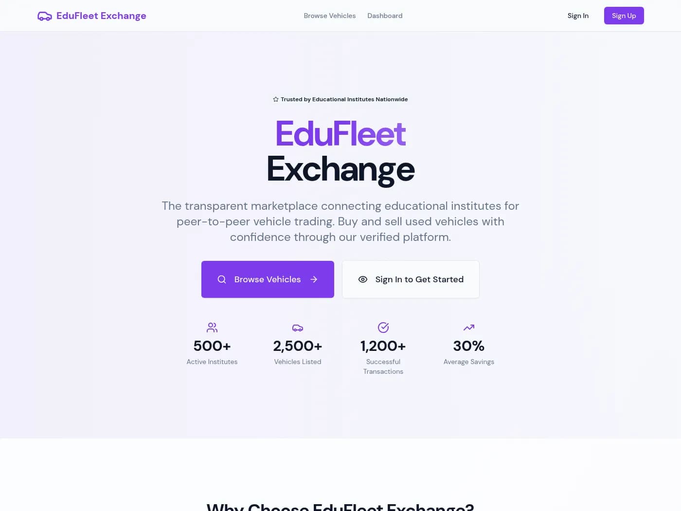 EduFleet Exchange – v 1.0