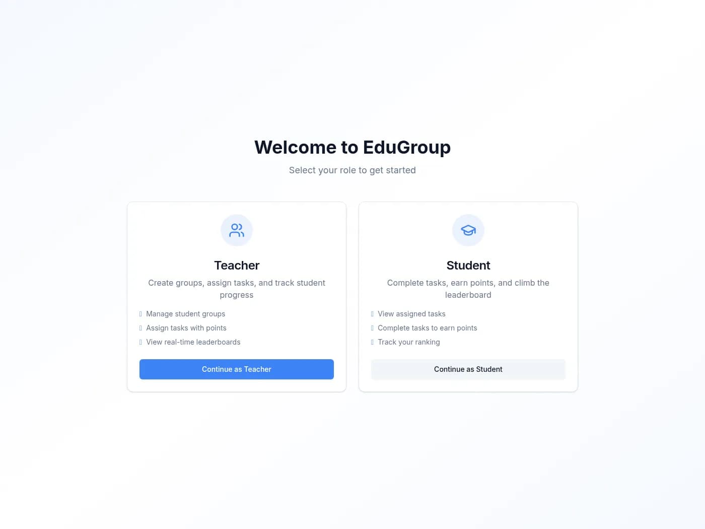 EduGroup Real-Time Student Task & Leaderboard Platform