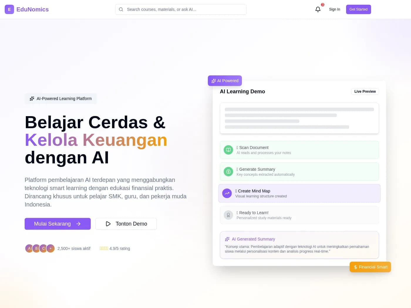 EduNomics: AI-Powered Educational Fintech Platform