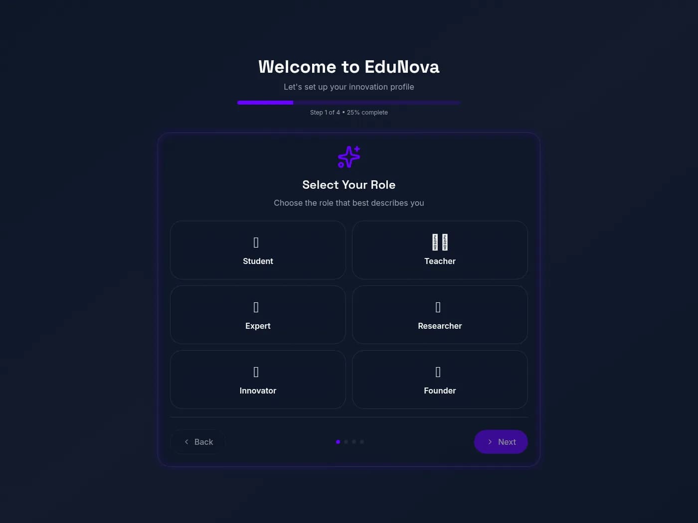 EduNova — AI Innovation OS for Transforming Education (Premium Glassmorphism Platform)