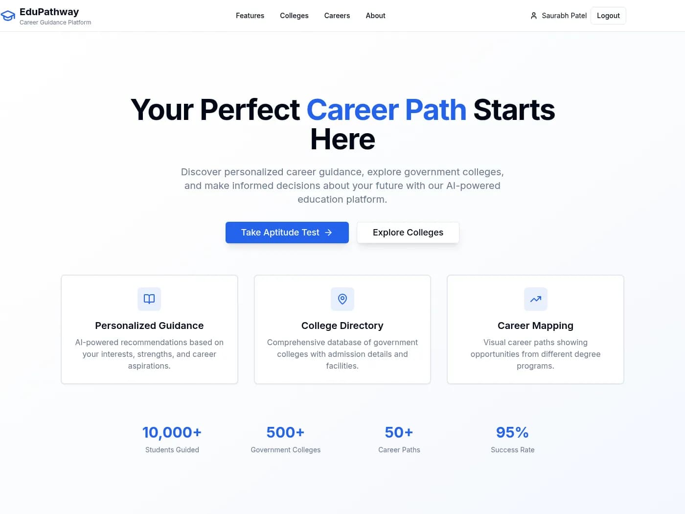 EduPathway: Personalized Digital Guidance Platform for College & Career Decisions