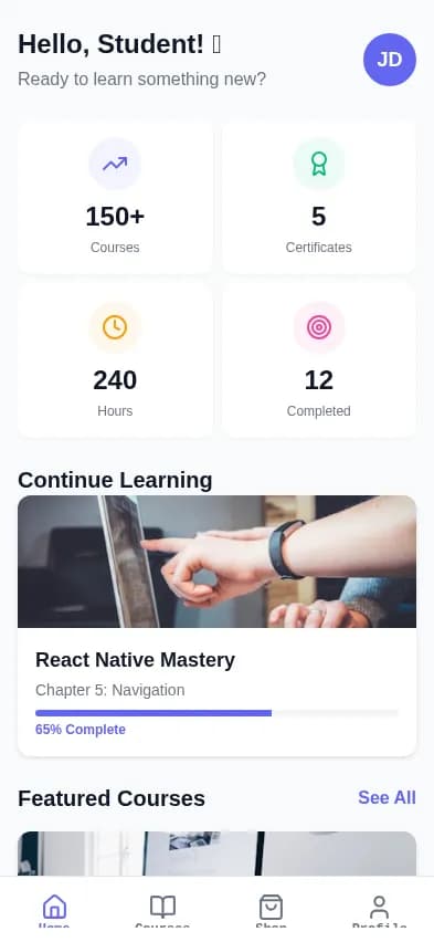 EduPro: Complete LMS and E-commerce App
