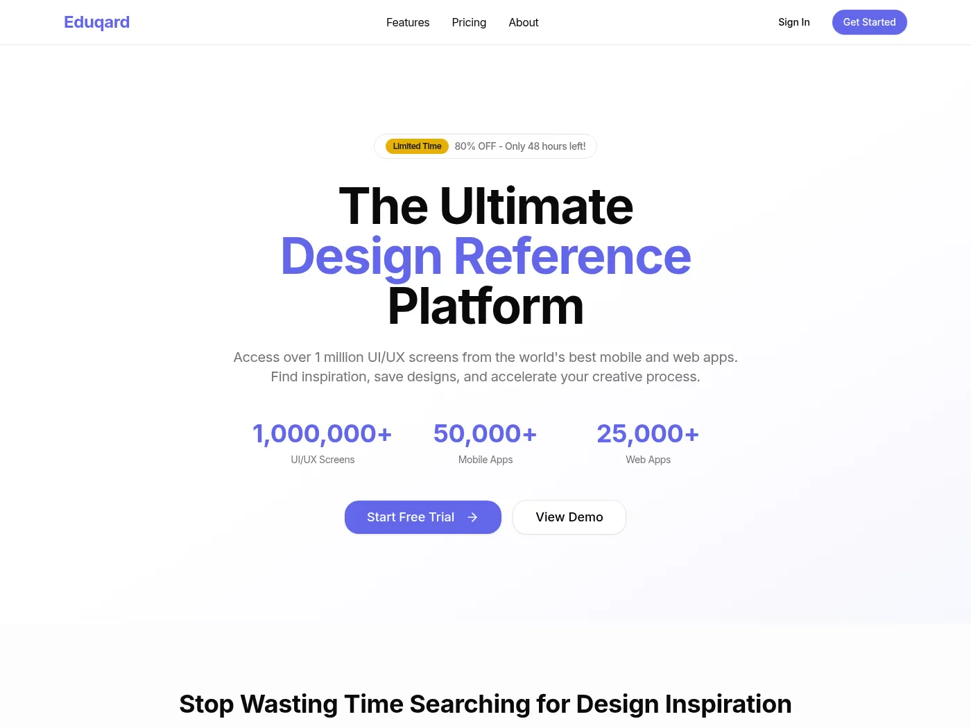 Eduqard SaaS Design Reference Platform Website