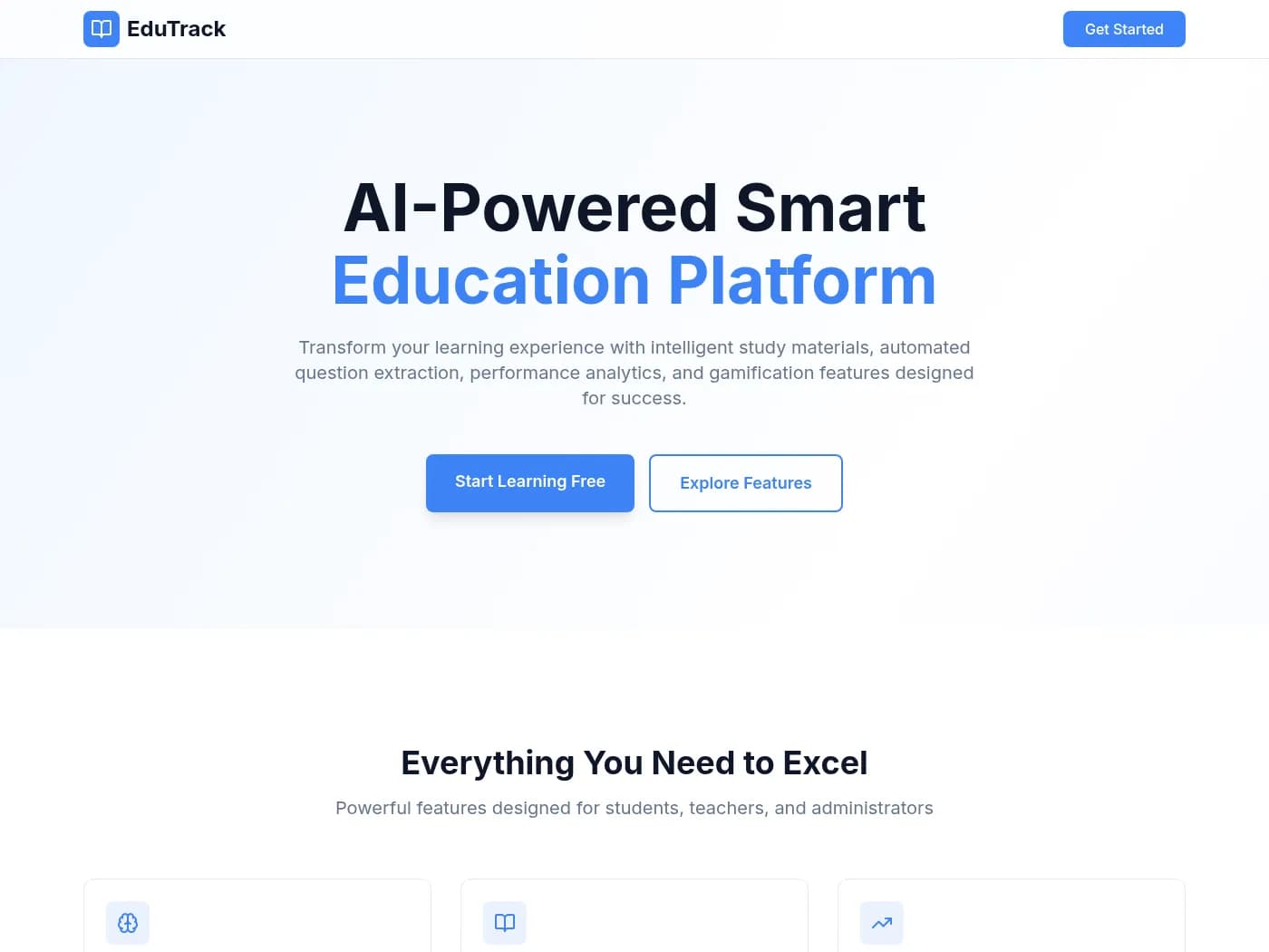 EduTrack: AI-Powered Smart Education Platform