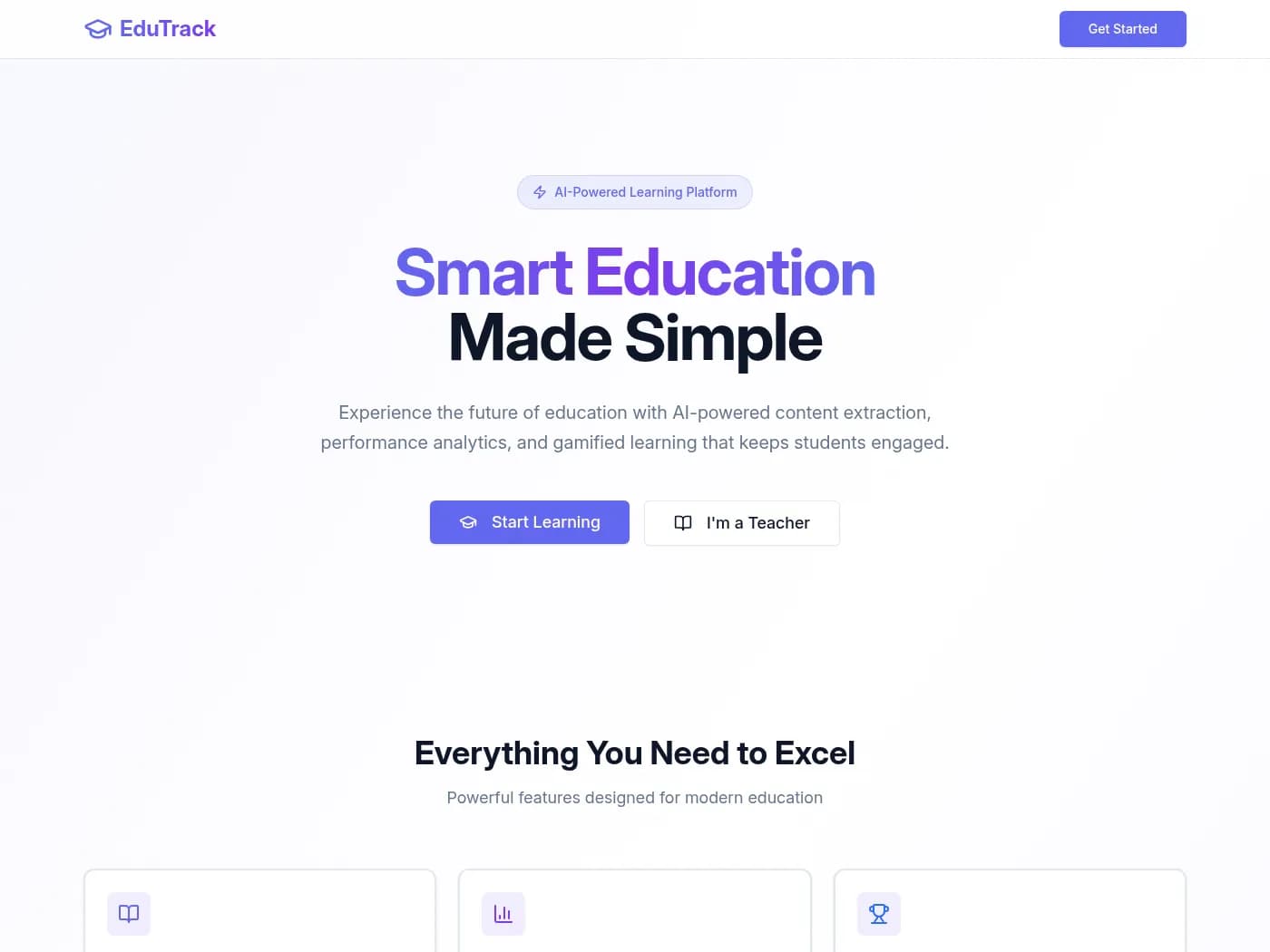 EduTrack – AI-Powered Smart Education Platform
