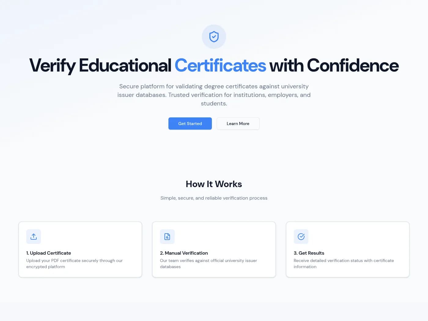 EduVerify: Secure Educational Certificate Verification Platform