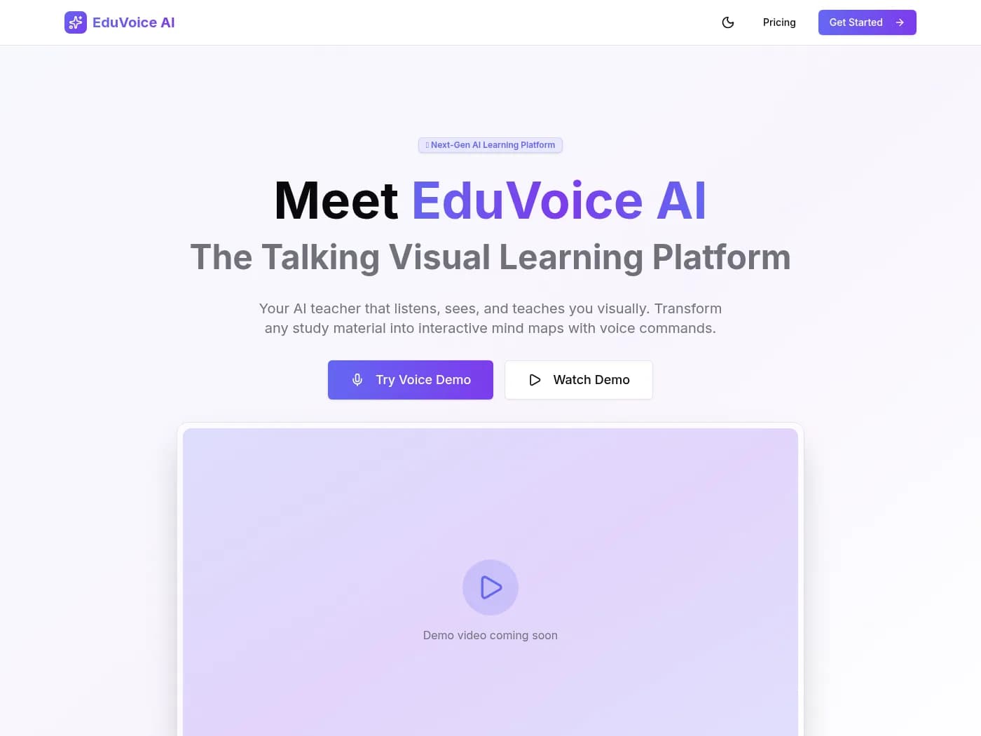 EduVoice AI – Next-Gen Voice & Visual Learning Assistant