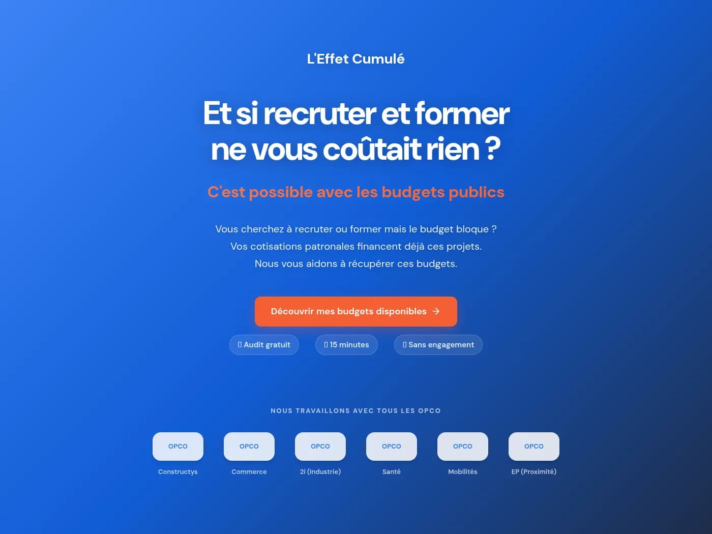 L'Effet Cumulé - Landing Page Haute Conversion pour TPE/PME Formation OPCO/POEI