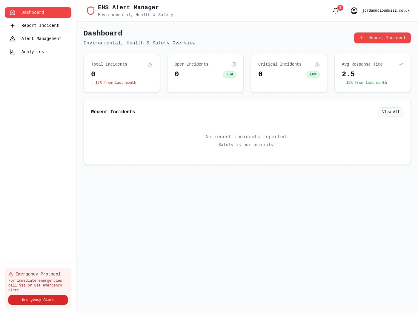 EHS Alert Workflow Manager