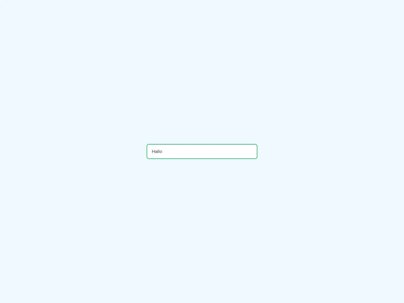 Einfache Hallo Textbox