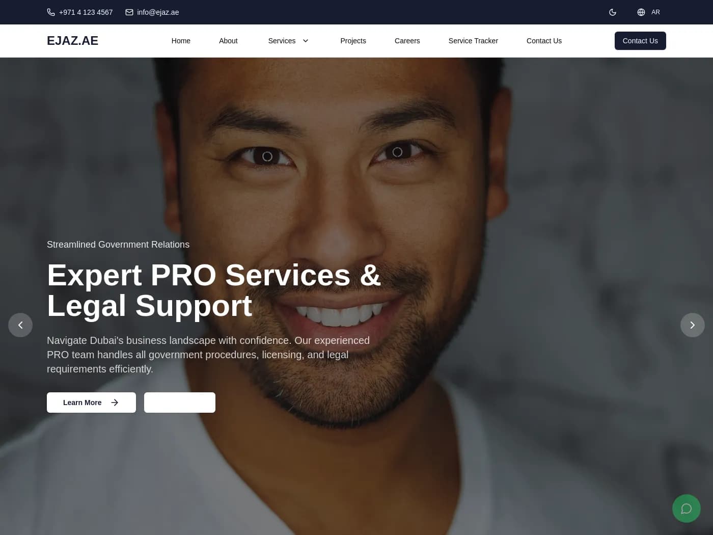 Ejaz.ae Portfolio Website Clone